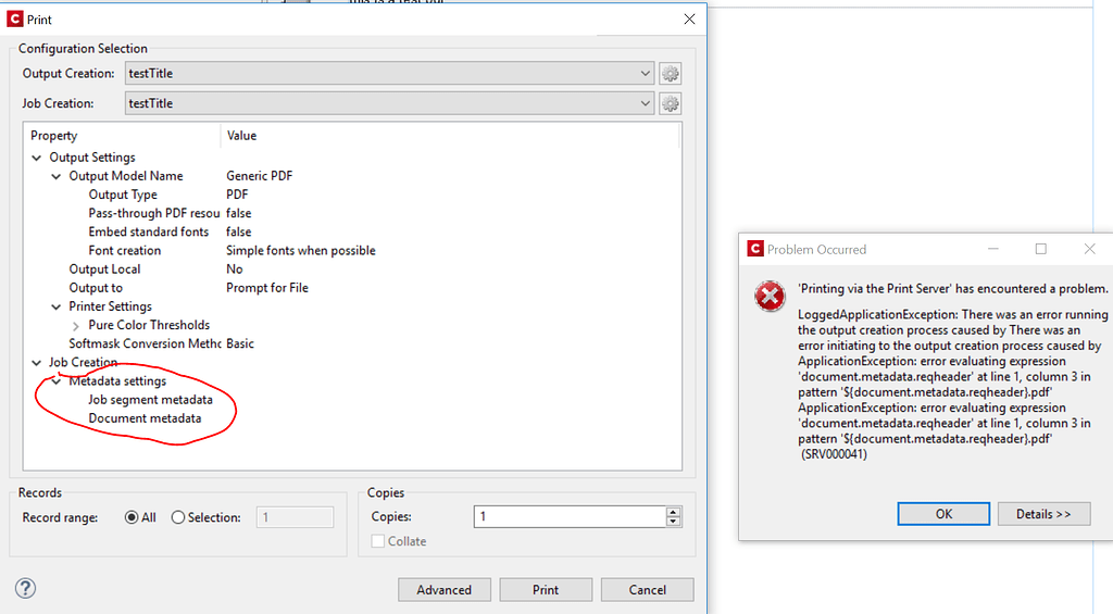 Which variables are available for the Title metadata field in the Output Preset Wizard ...