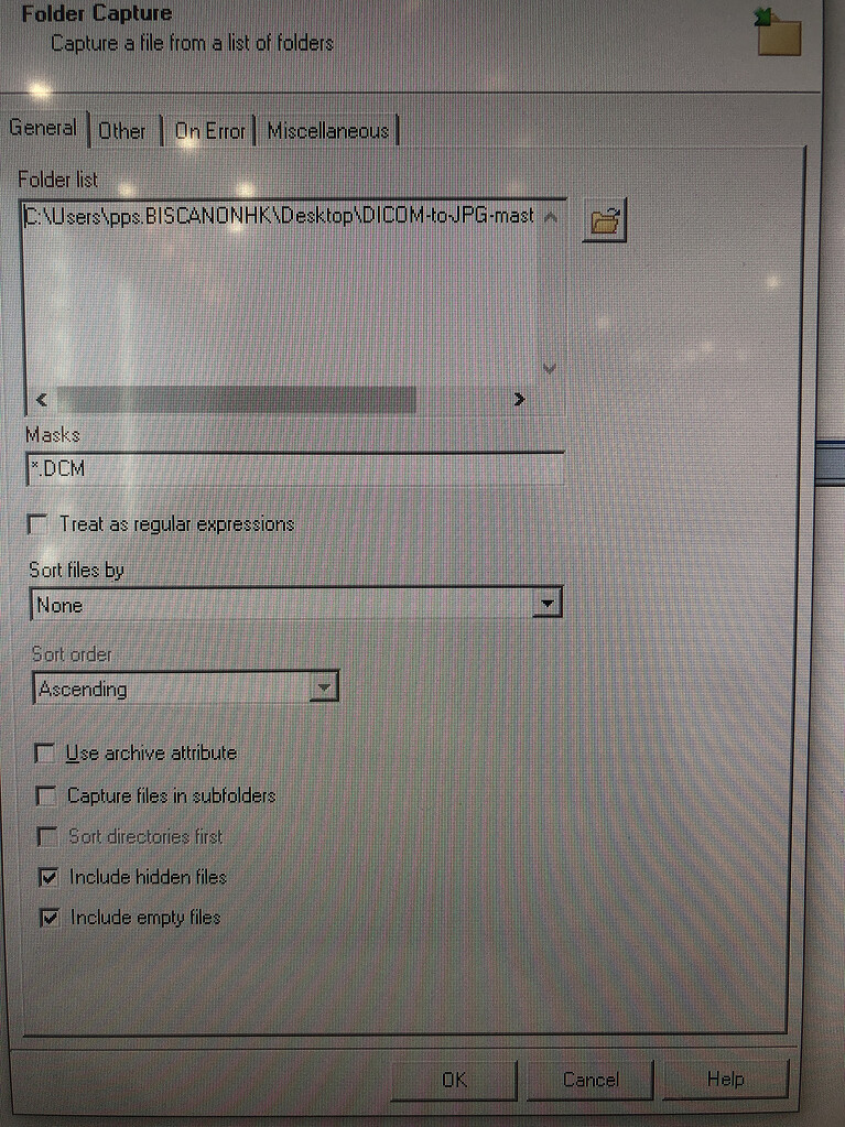 [Workflow] Do folder capture support DICOM files? - Workflow - Upland OL User community